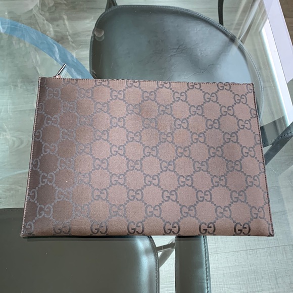 Gucci | Bags | Authentic Vintage Gucci Monogram Flat Pouch Crown | Poshmark